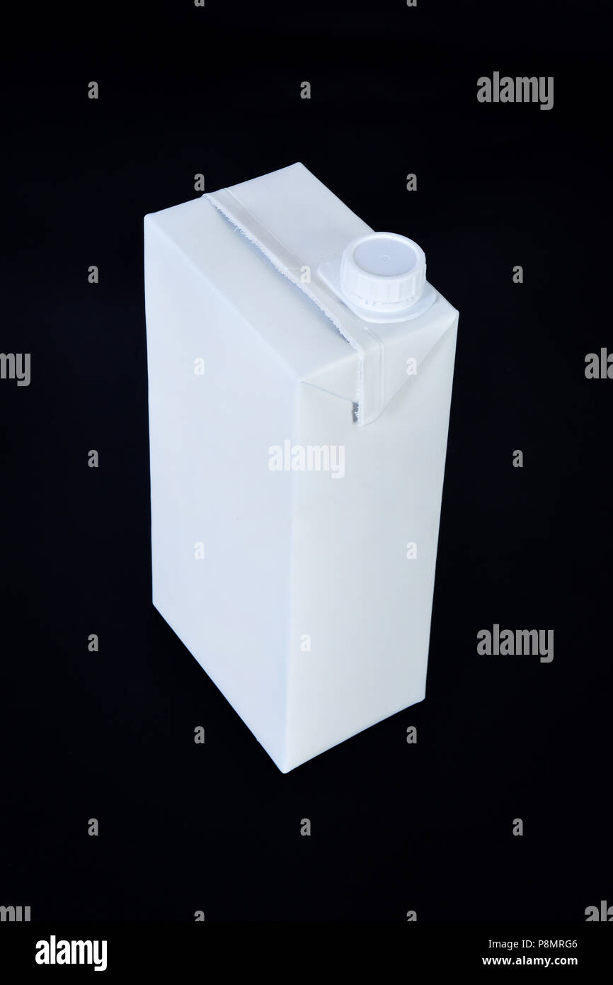 tetra pack isolated on black Stock Photo - Alamy