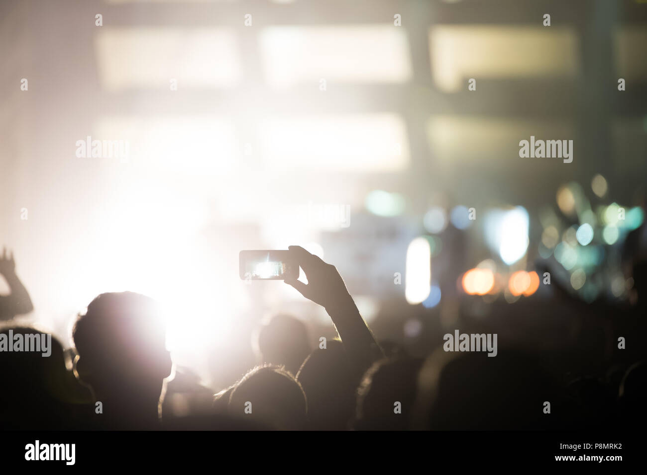 Picture of party people at music festival Stock Photo - Alamy