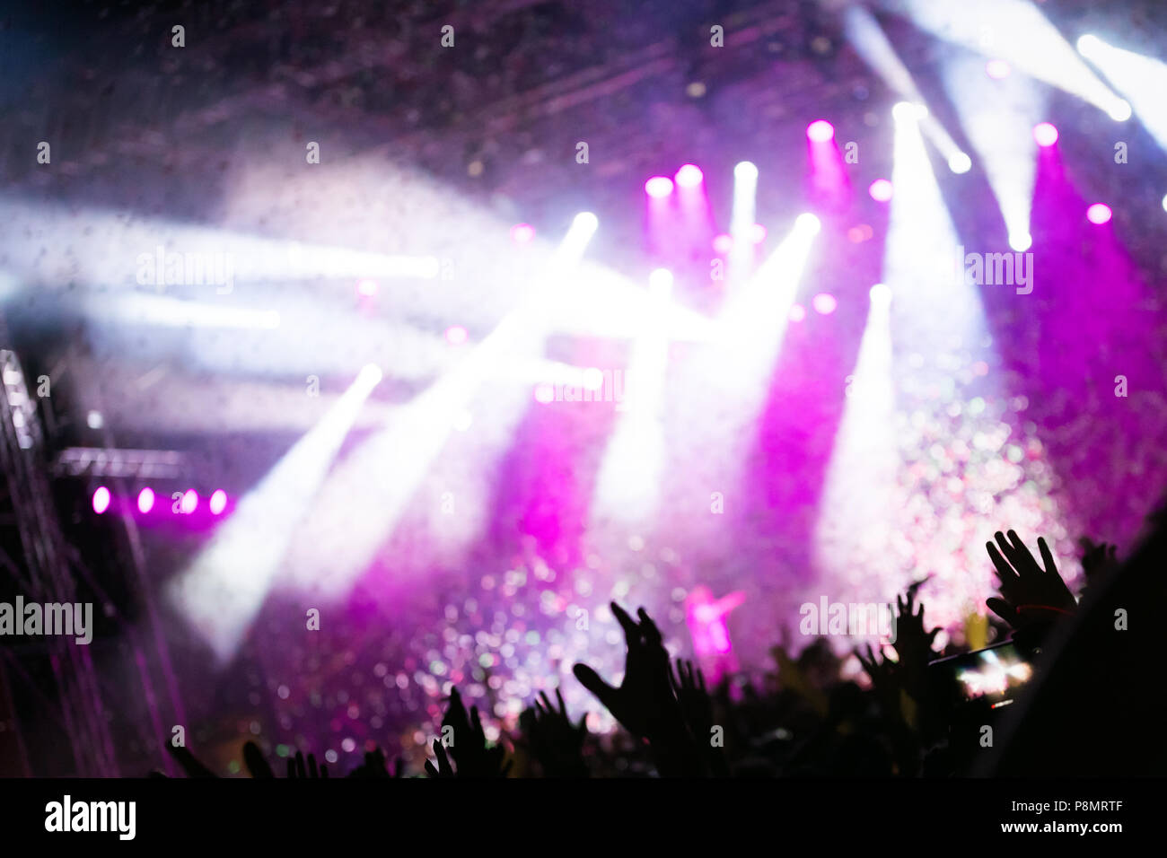 Picture of party people at music festival Stock Photo - Alamy