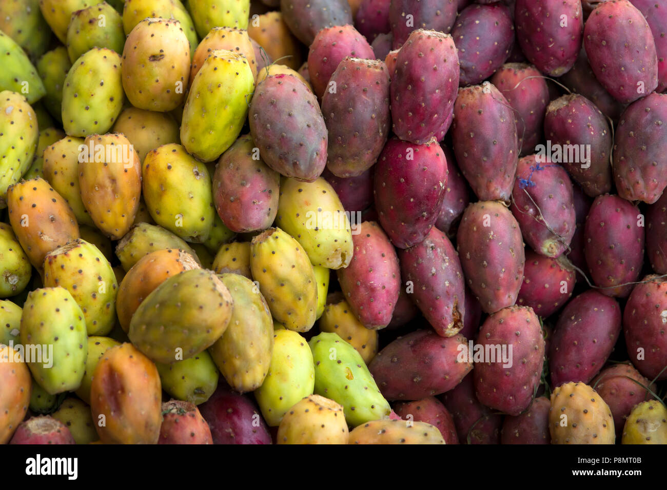 Prickly pears on the market in Cusco, Peru Stock Photo - Alamy