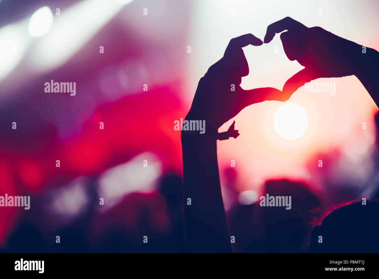 Crowd hands heart hi-res stock photography and images - Alamy