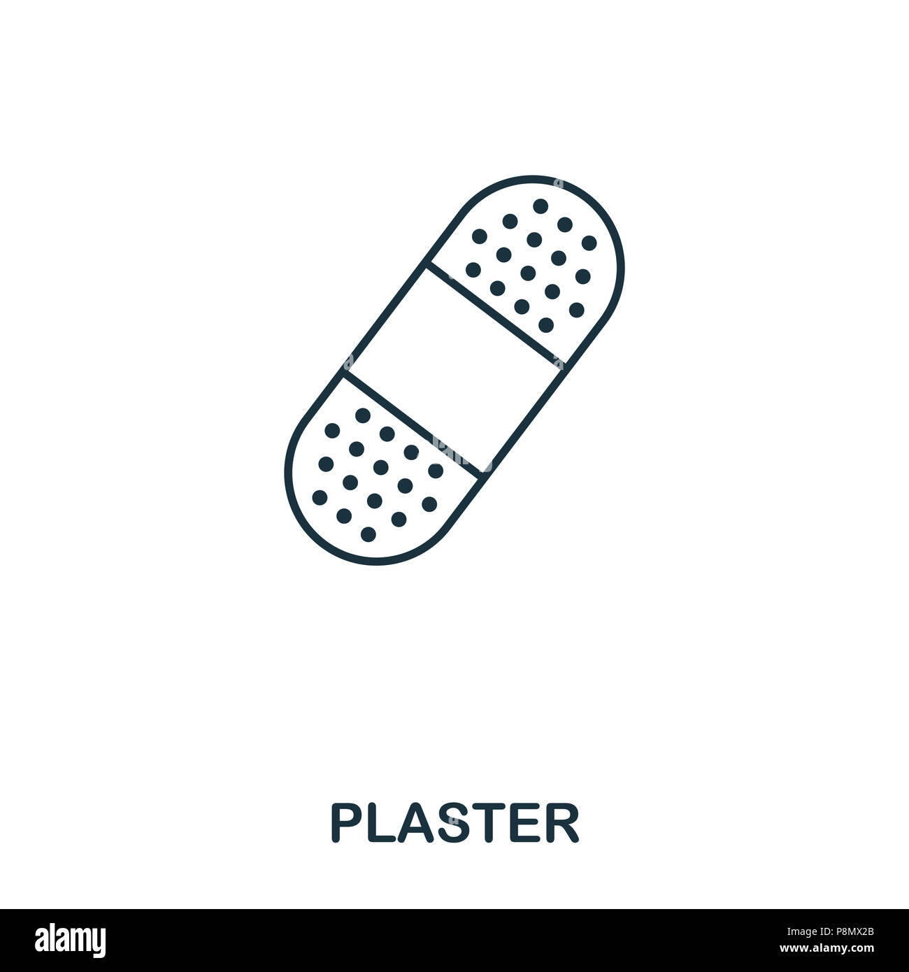 Plaster icon. Outline style icon design. UI. Illustration of plaster ...