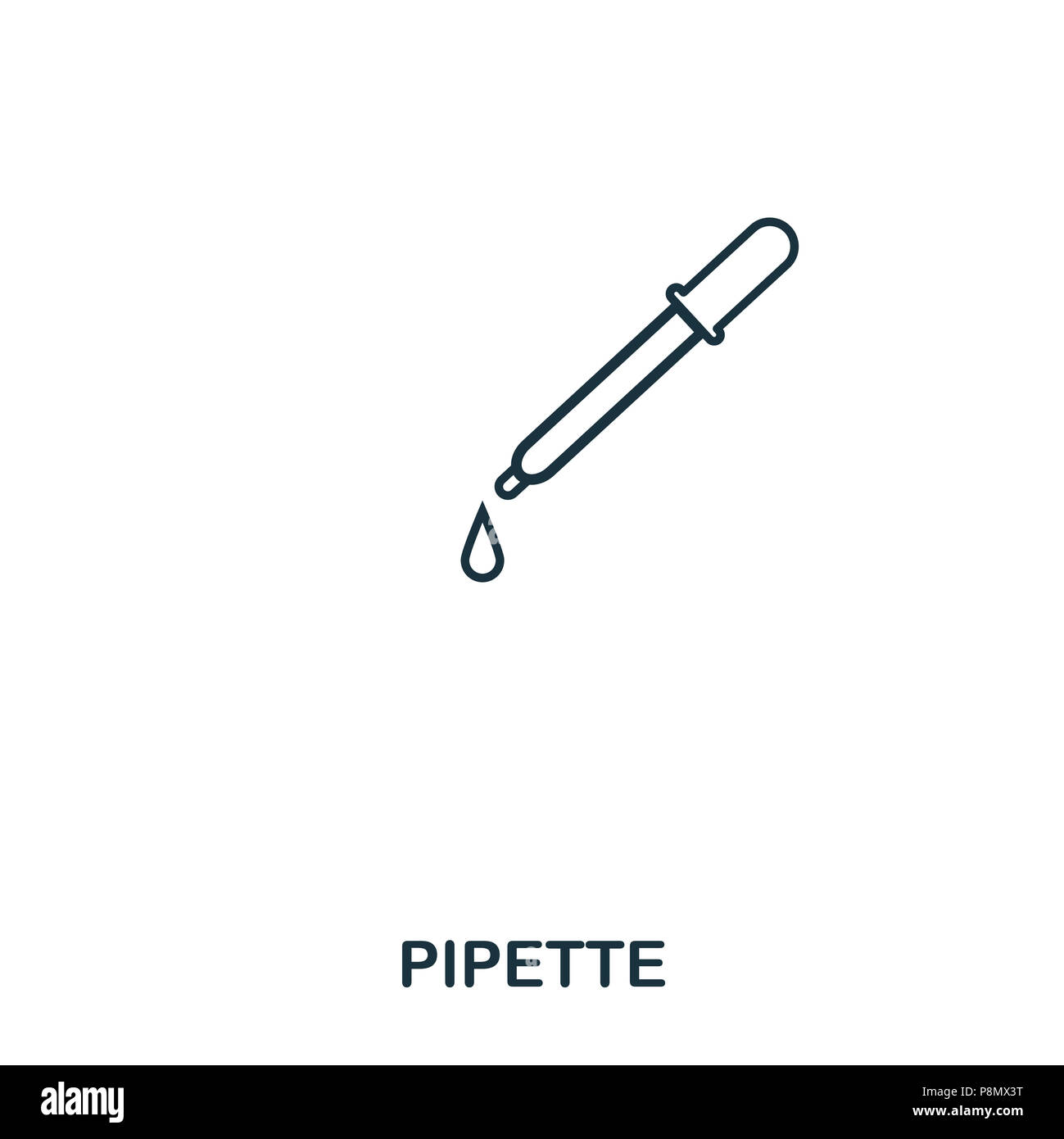 Pipette icon. Outline style icon design. UI. Illustration of pipette ... Pipette icon. Outline style icon design. UI. Illustration of pipette ...