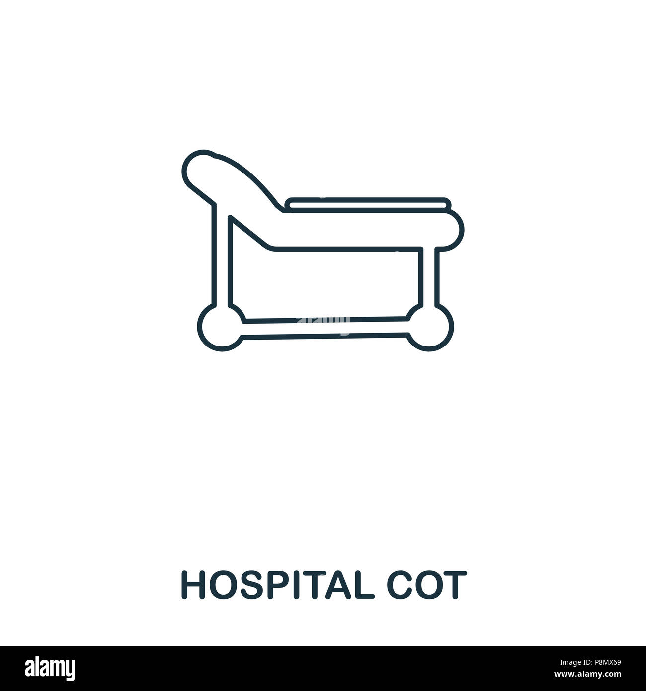 Hospital Cot icon. Outline style icon design. UI. Illustration of ...