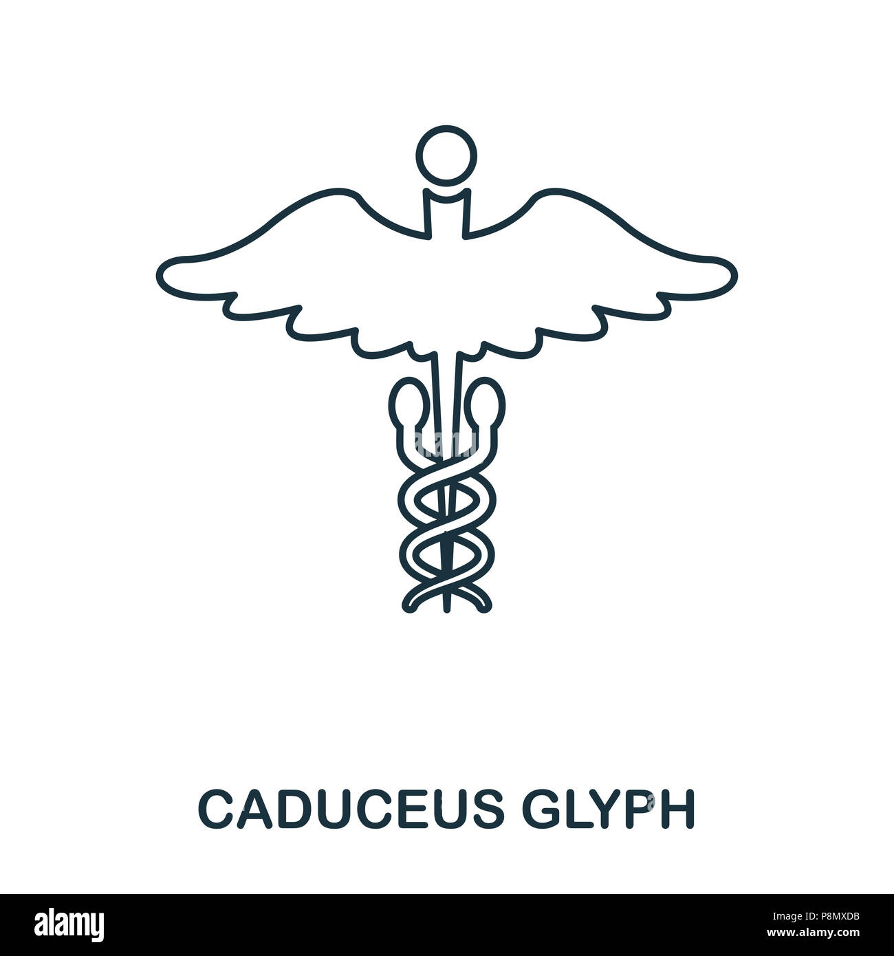 Caduceus symbol silhouette Cut Out Stock Images & Pictures - Alamy