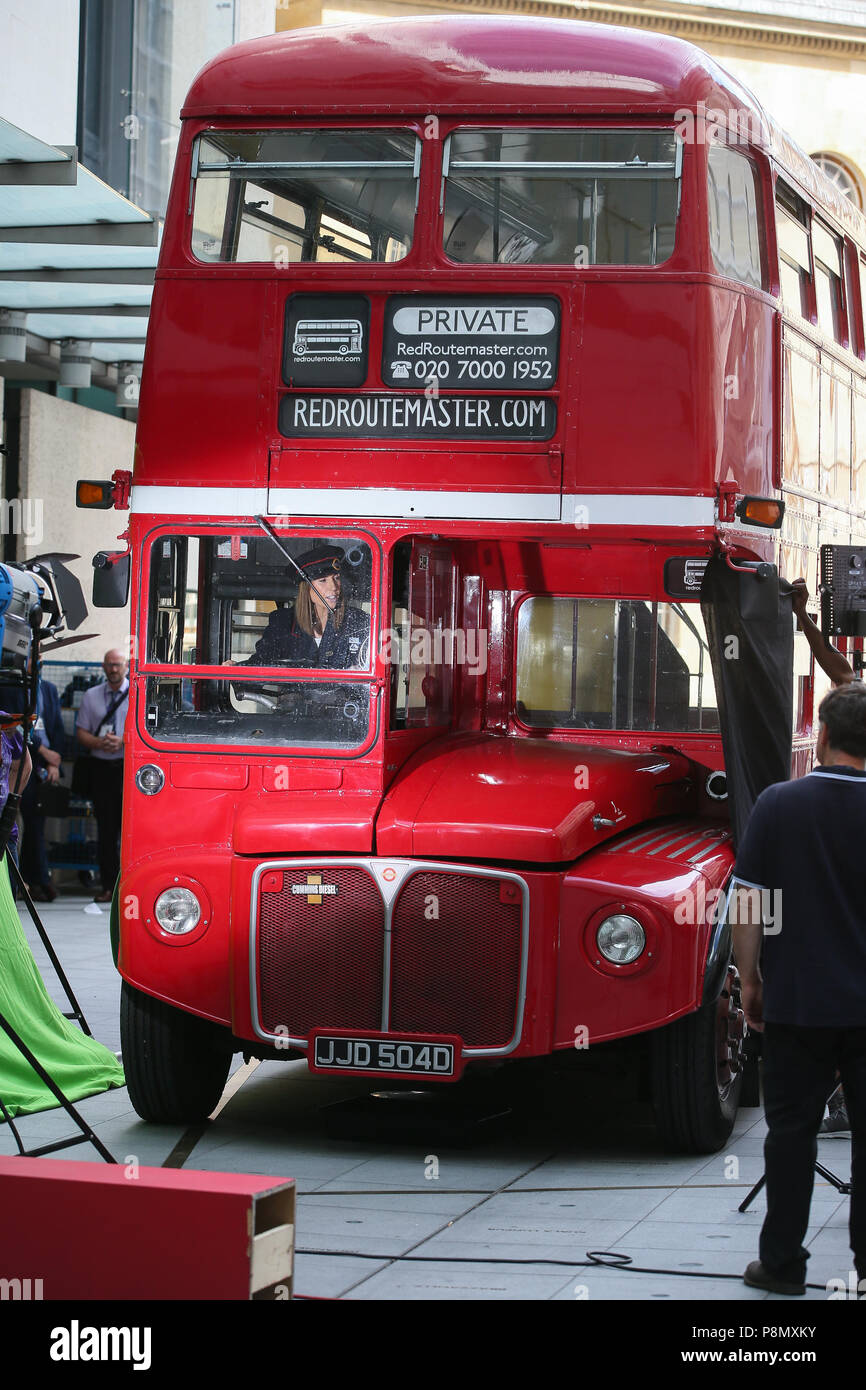 Alex Jones and Matt Baker recreating Michael Crawford bus stunt from ...