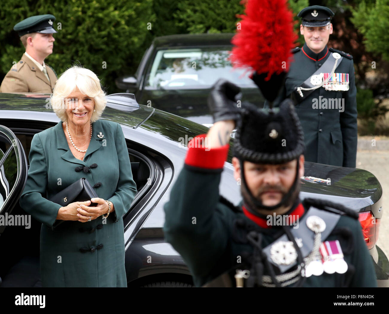 The Duchess of Cornwall arrives at the New Normandy Barracks, Aldershot ...