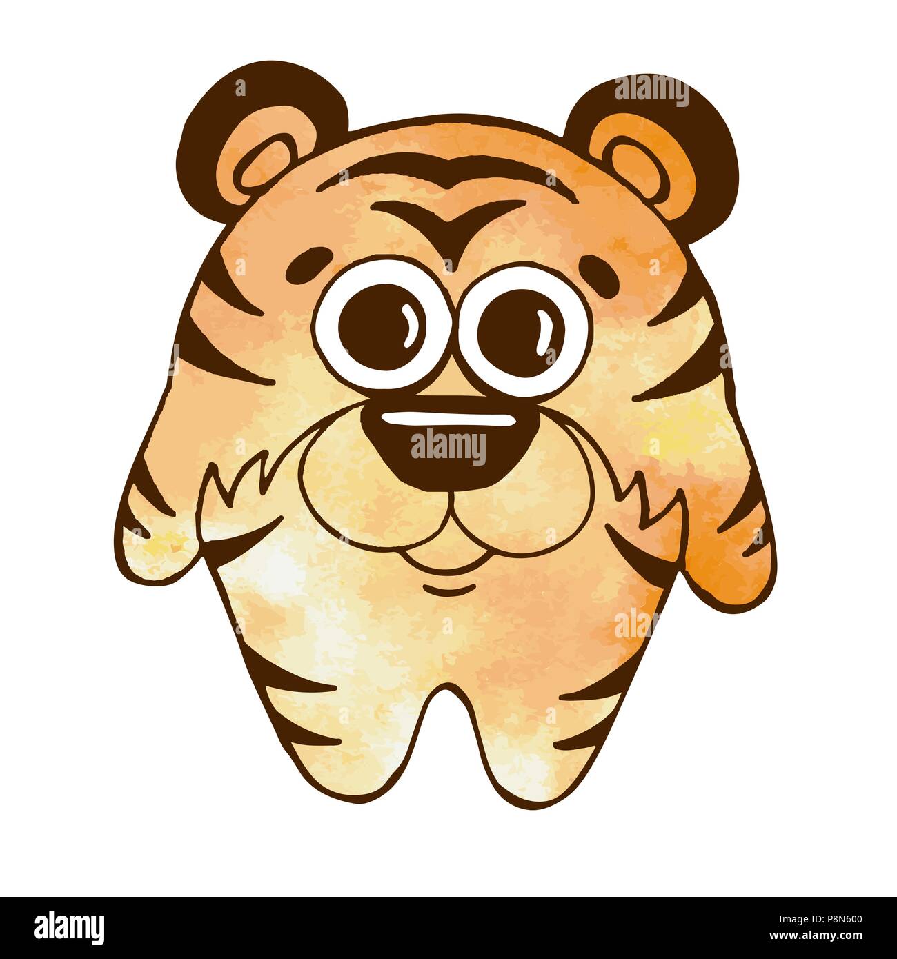 Cute Cartoon Tiger Drawing