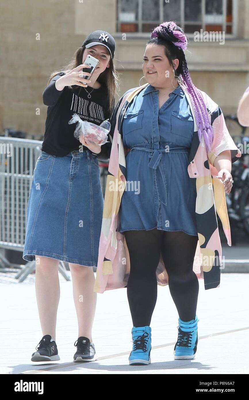 Netta Barzilai seen arriving at the BBC Featuring: Netta Barzilai Where ...