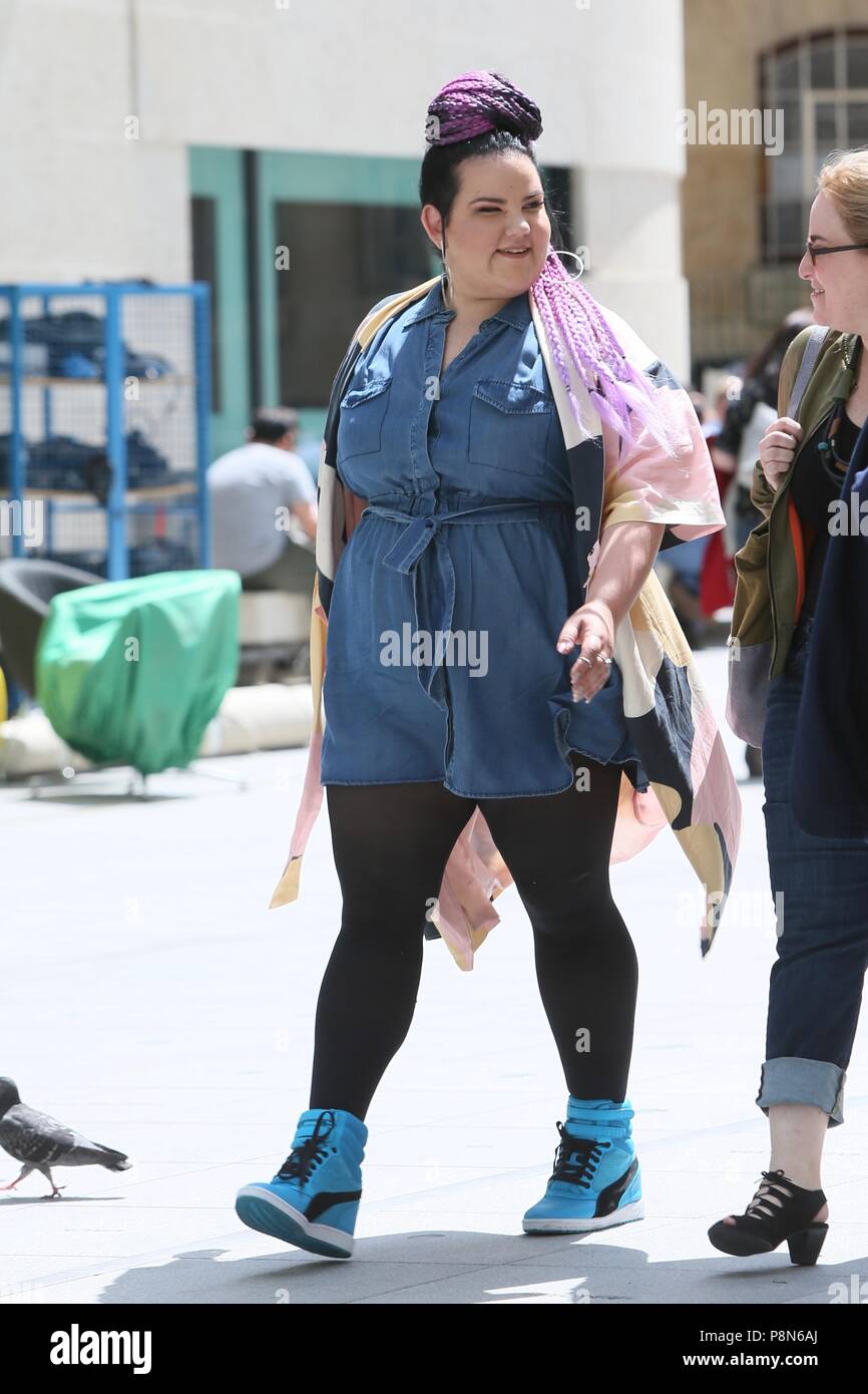 Netta Barzilai seen arriving at the BBC Featuring: Netta Barzilai Where ...