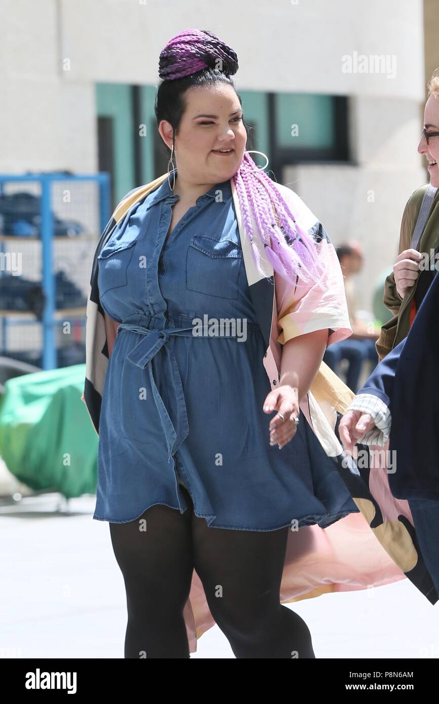 Netta Barzilai seen arriving at the BBC Featuring: Netta Barzilai Where ...