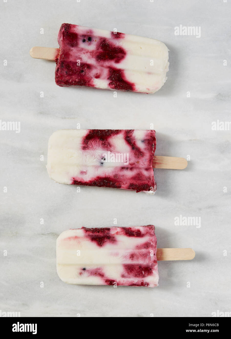 Berry ice creams Stock Photo - Alamy