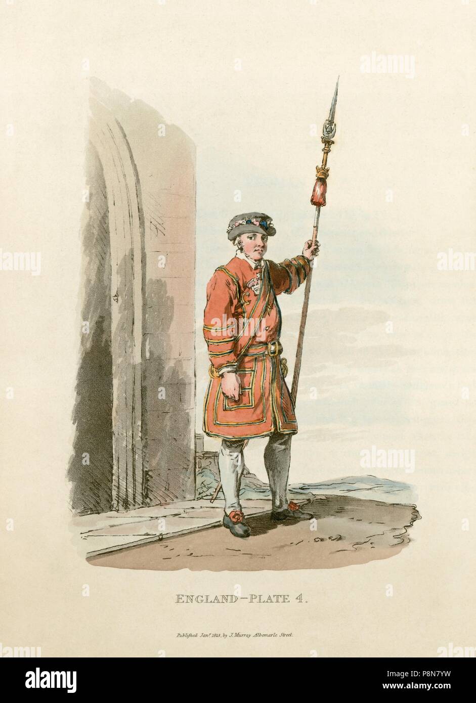 Yeoman of the Guard, St James' Palace, Westminster, London, 1813 ...