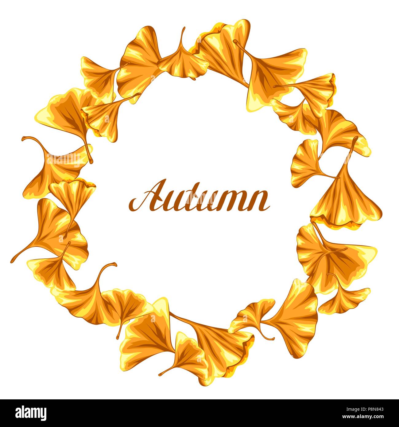 Ginkgo autumn garden Stock Vector Images - Alamy