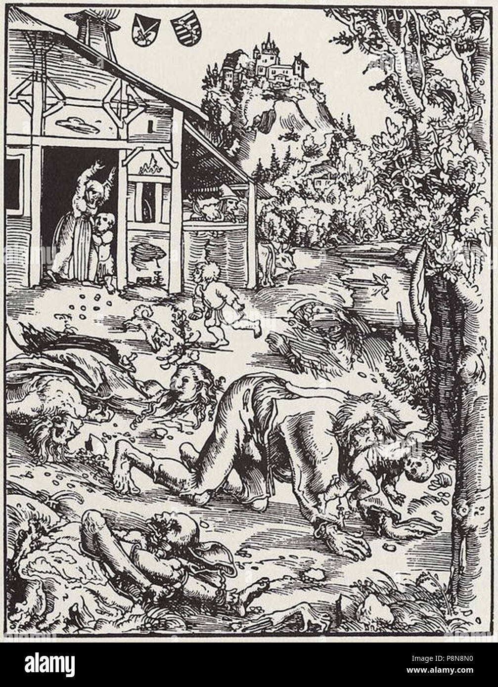 werewolf medieval illustration Stock Photo - Alamy