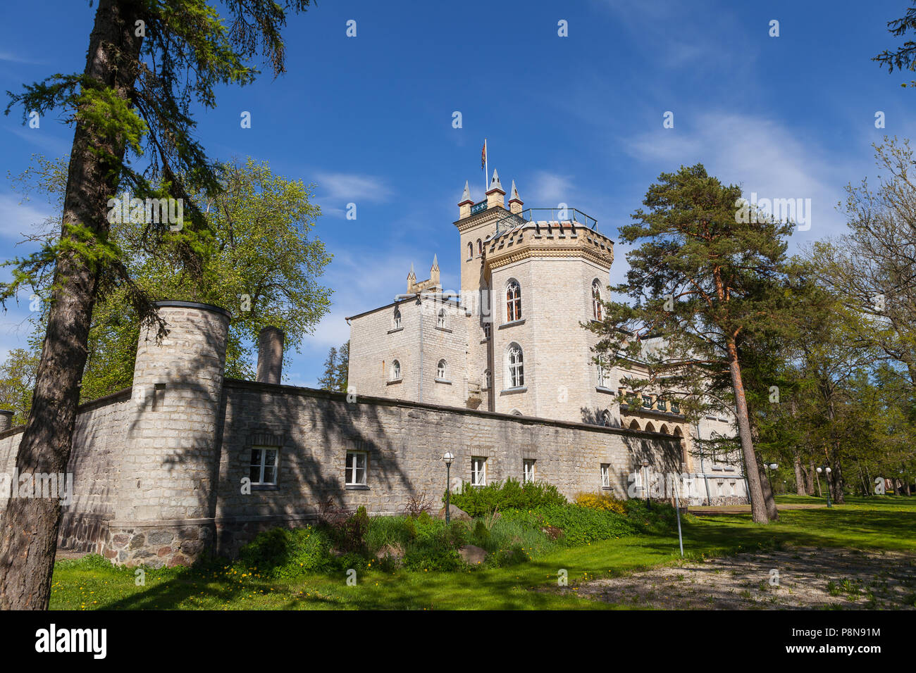 Laitse castle is the classical Estonian limestone medieval building ...