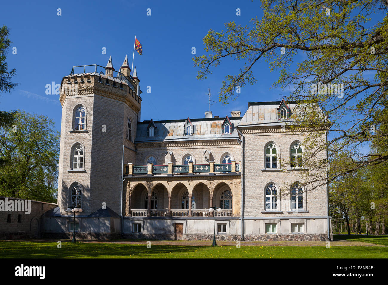 Laitse castle is the classical Estonian limestone medieval building ...