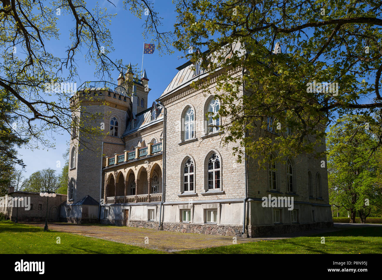 Laitse castle is the classical Estonian limestone medieval building ...