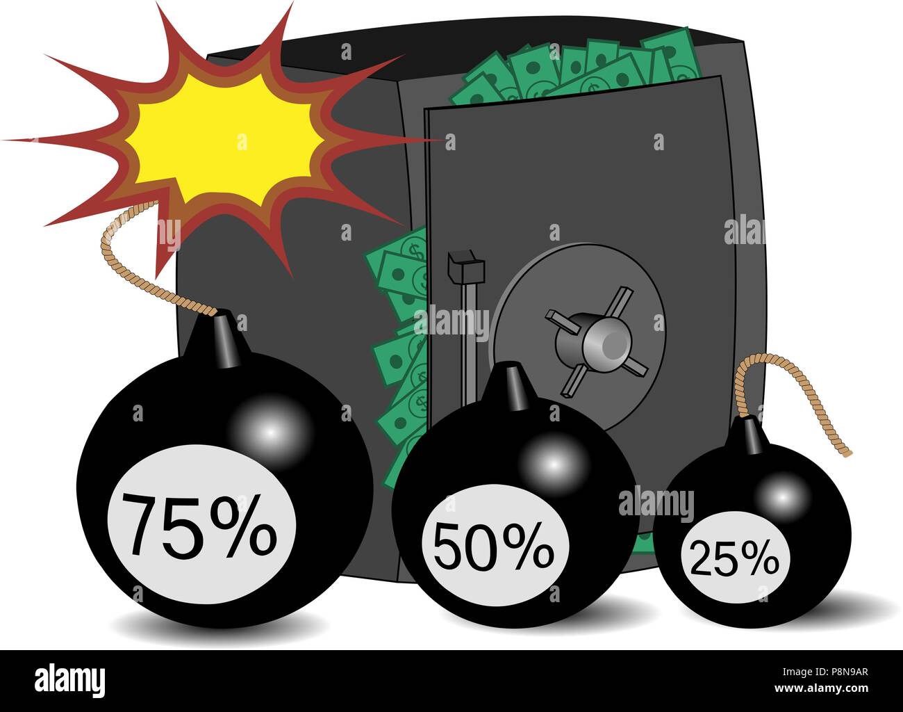 Cash money safe deposit Stock Vector Images - Alamy