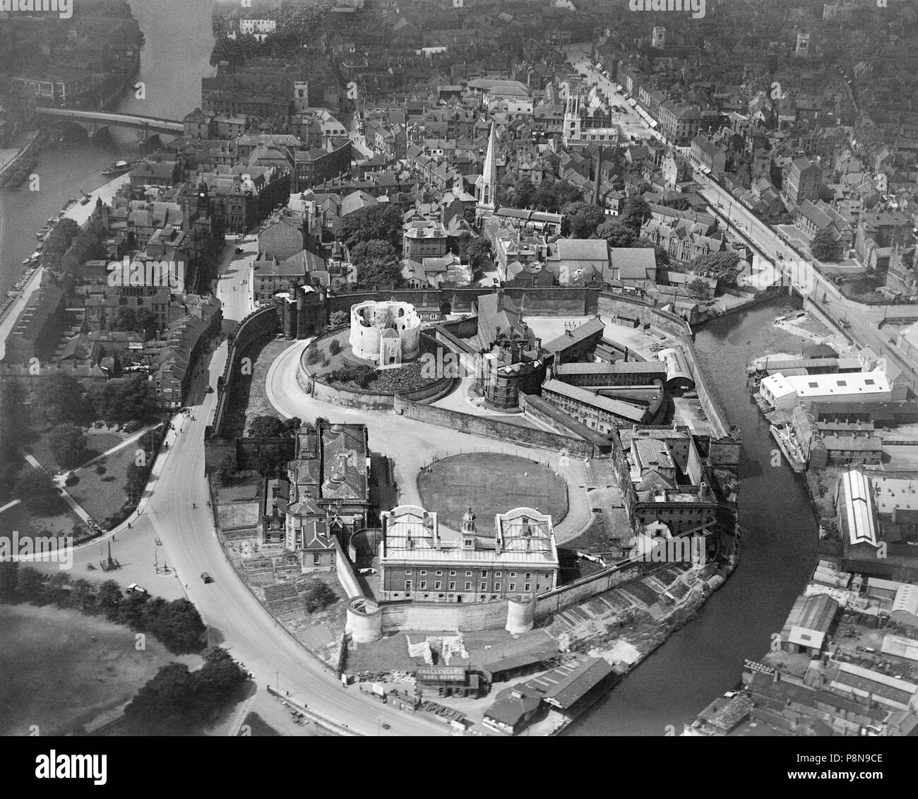 Medieval building outside north Black and White Stock Photos & Images ...