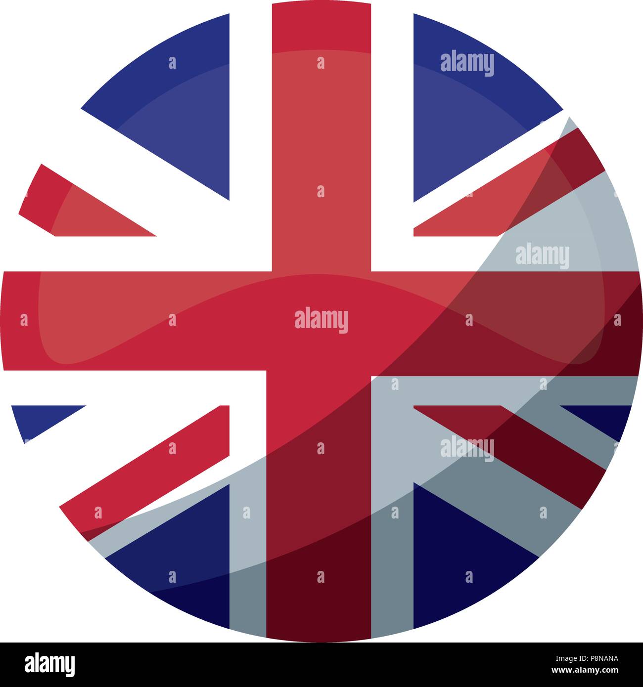 round flag british national button vector illustration Stock Vector ...