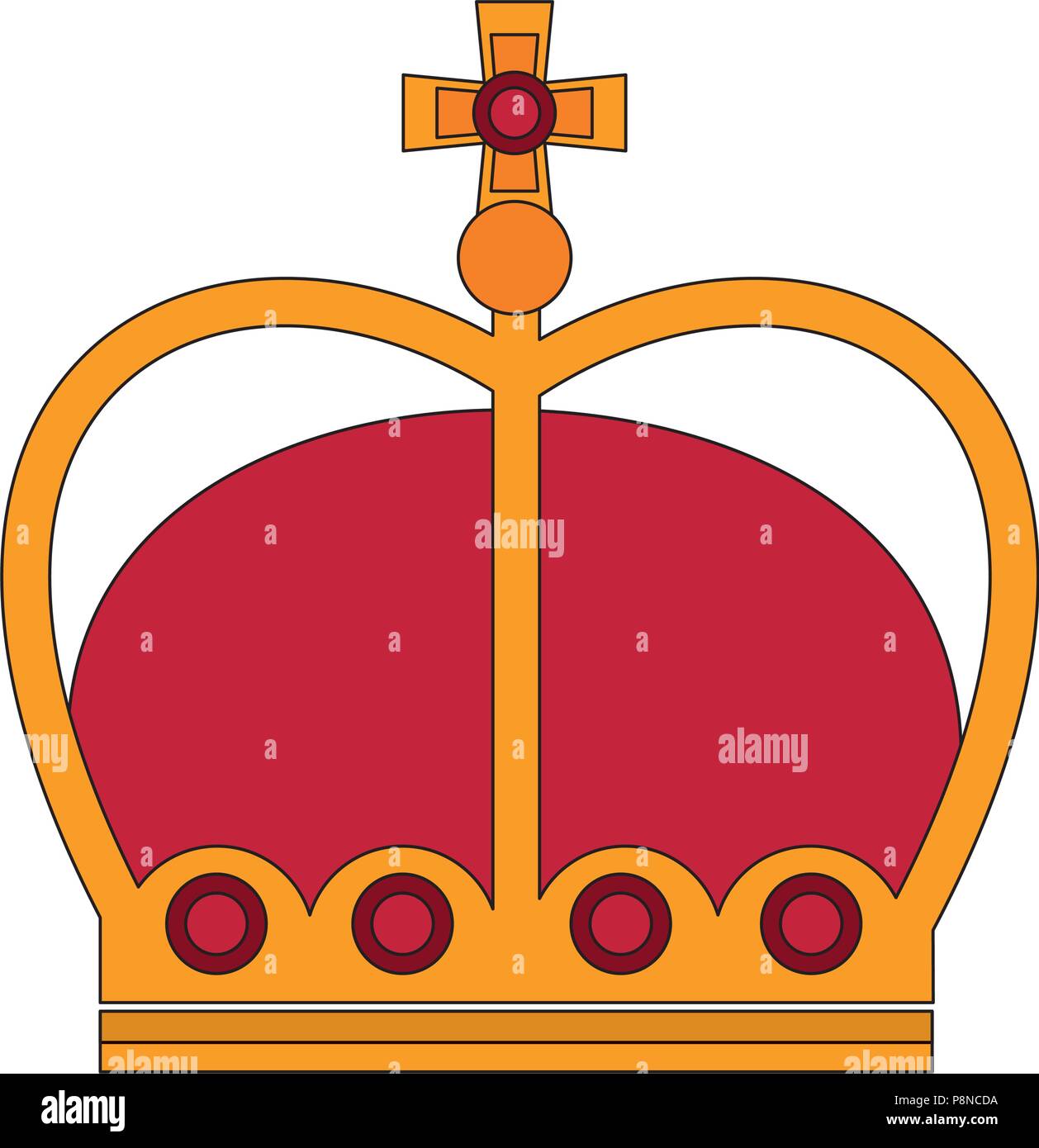 united kingdom crown royalty monarchy vector illustration Stock Vector ...