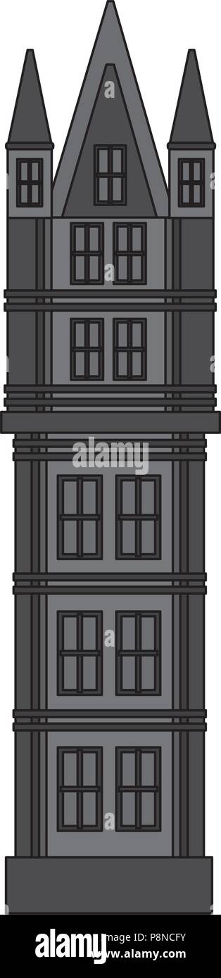 classic tower architecture antique building vector illustration Stock ...