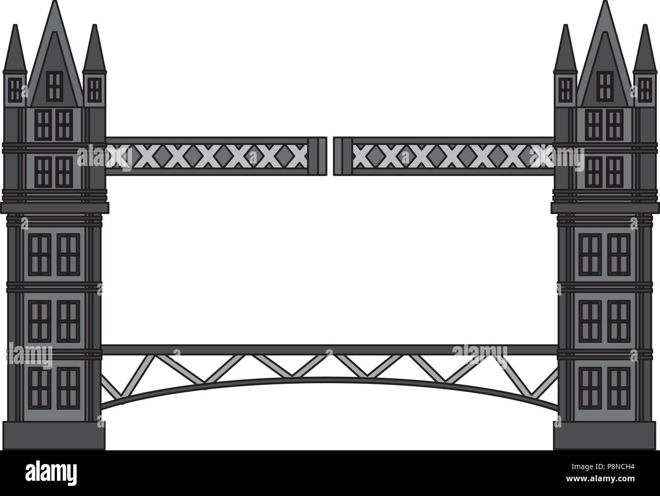 london bridge antique landmark england vector illustration Stock Vector ...