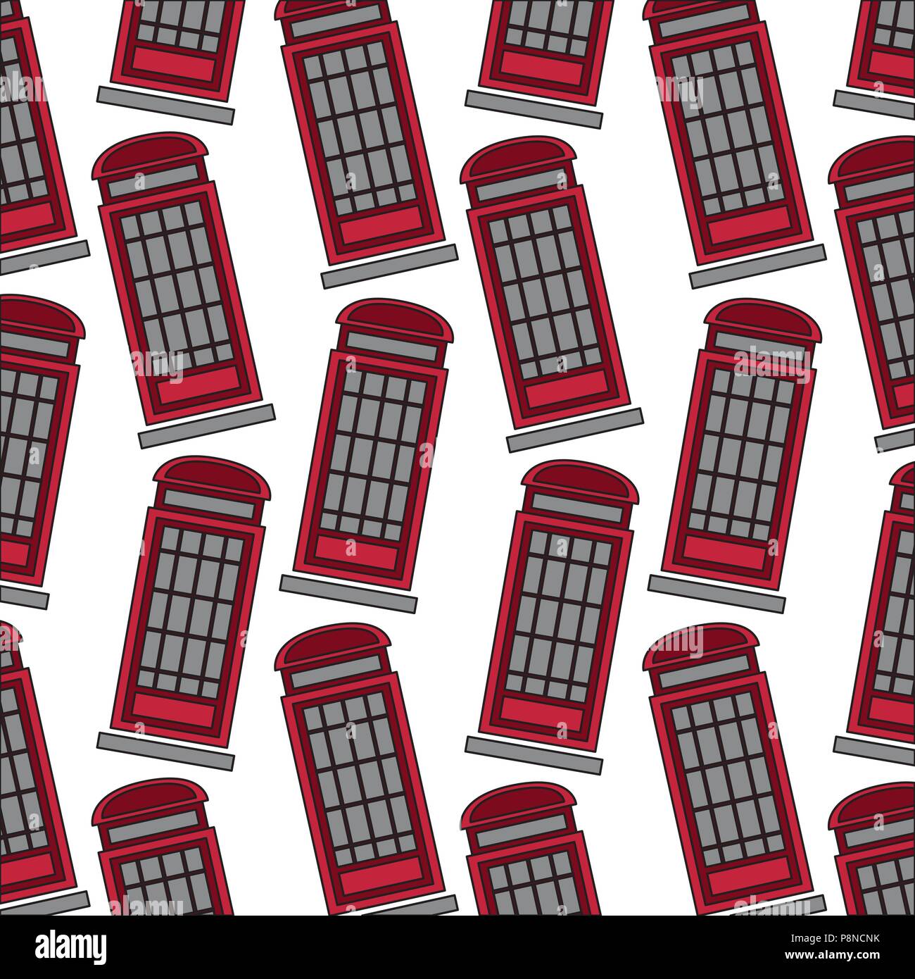 red telephone box london background vector illustration Stock Vector ...