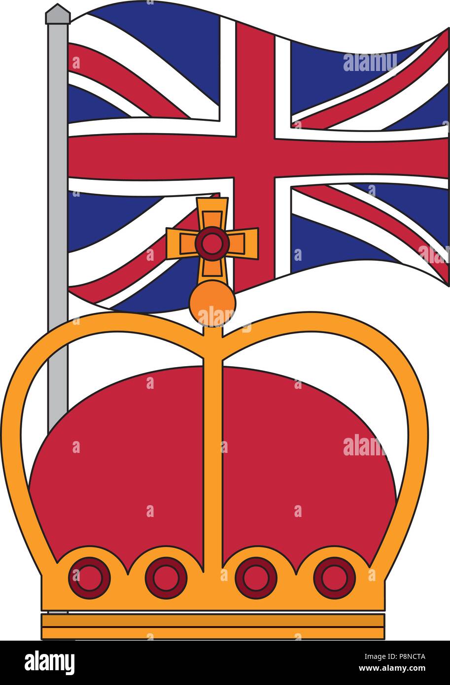 British imperial crown illustration Stock Vector Images - Alamy