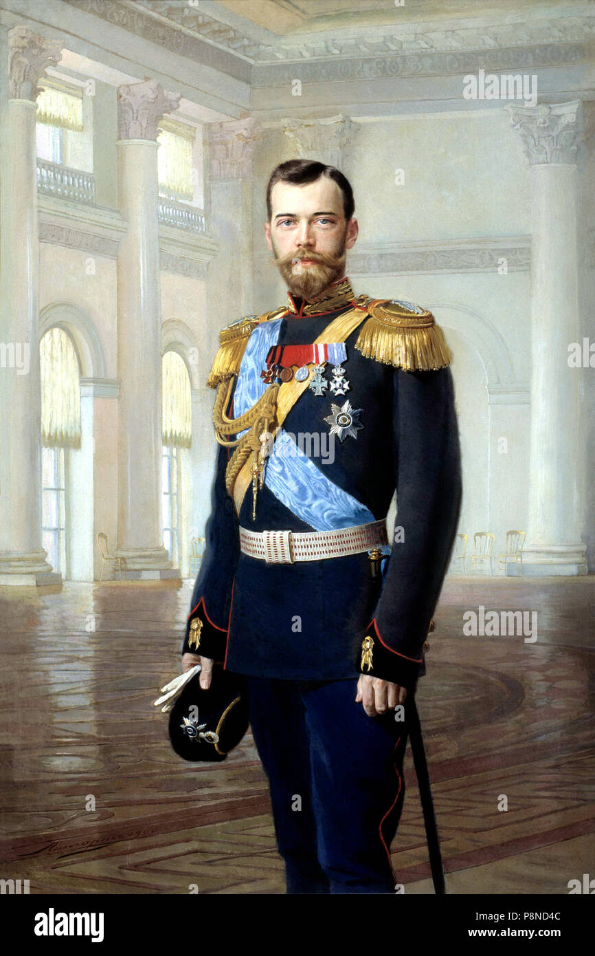 . 432 Nicholas II of Russia painted by Earnest Lipgart Stock Photo - Alamy