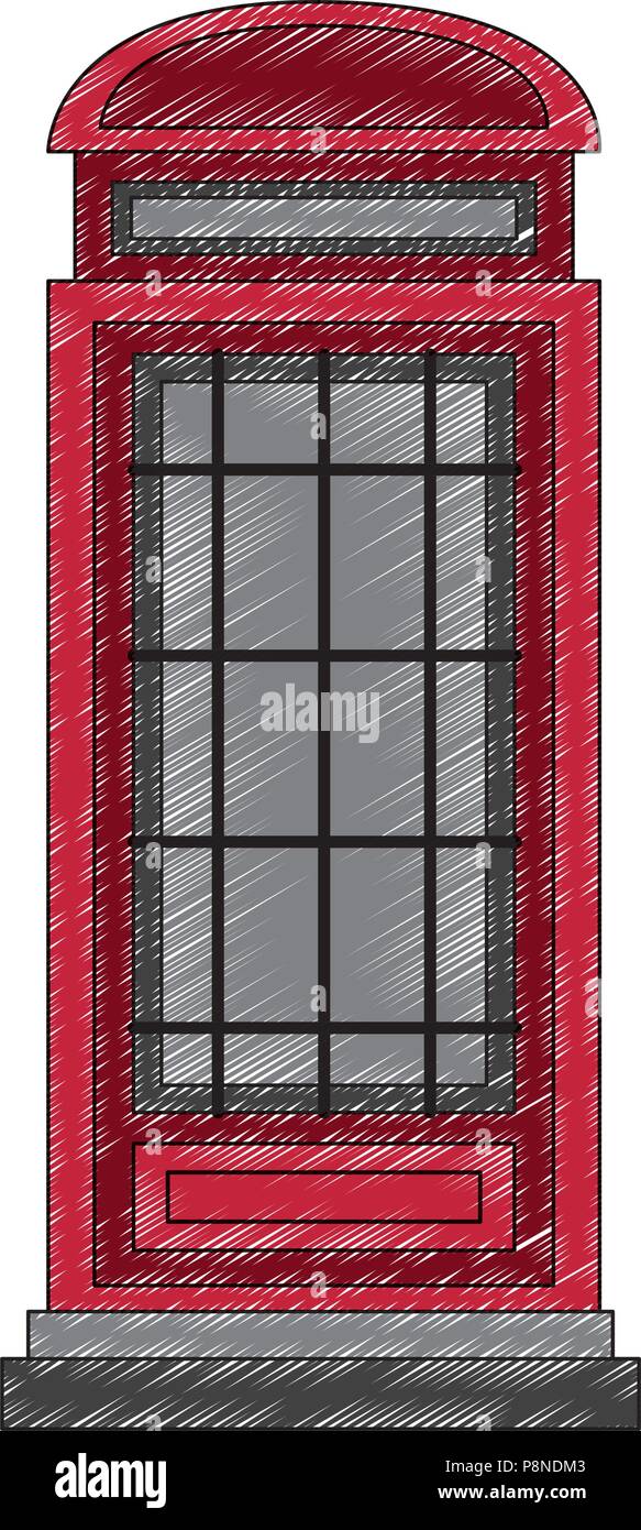 classic british telephone booth vector illustration design Stock Vector ...