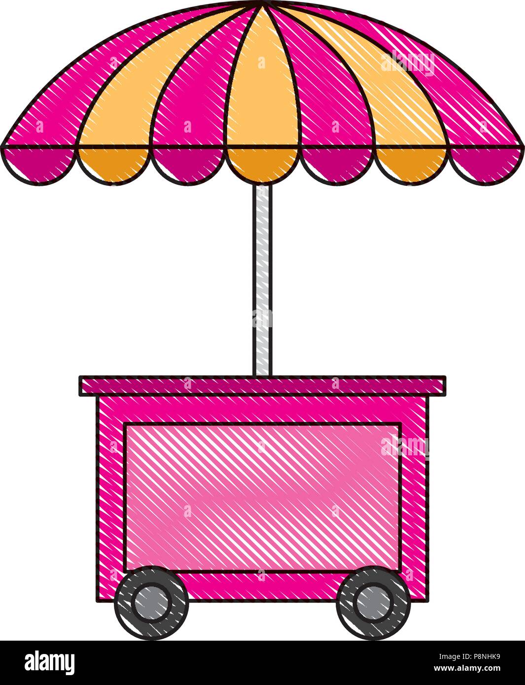 booth ice cream with umbrella vector illustration Stock Vector Image & Art - Alamy