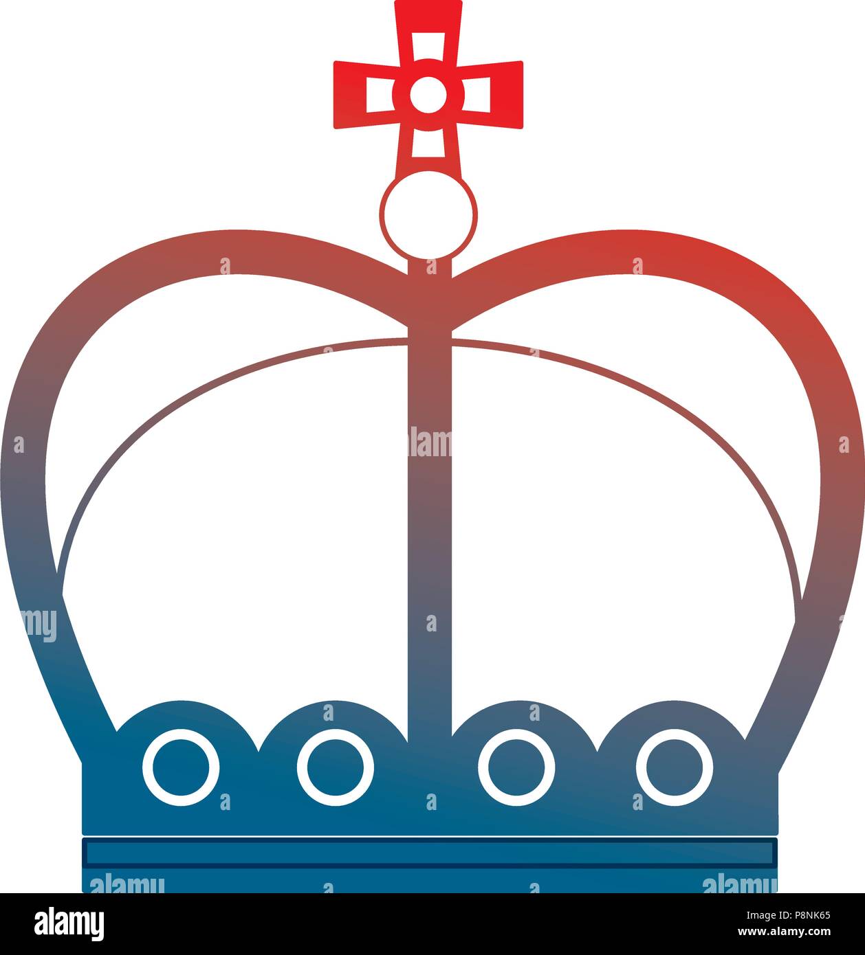 united kingdom crown royalty monarchy vector illustration gradient ...