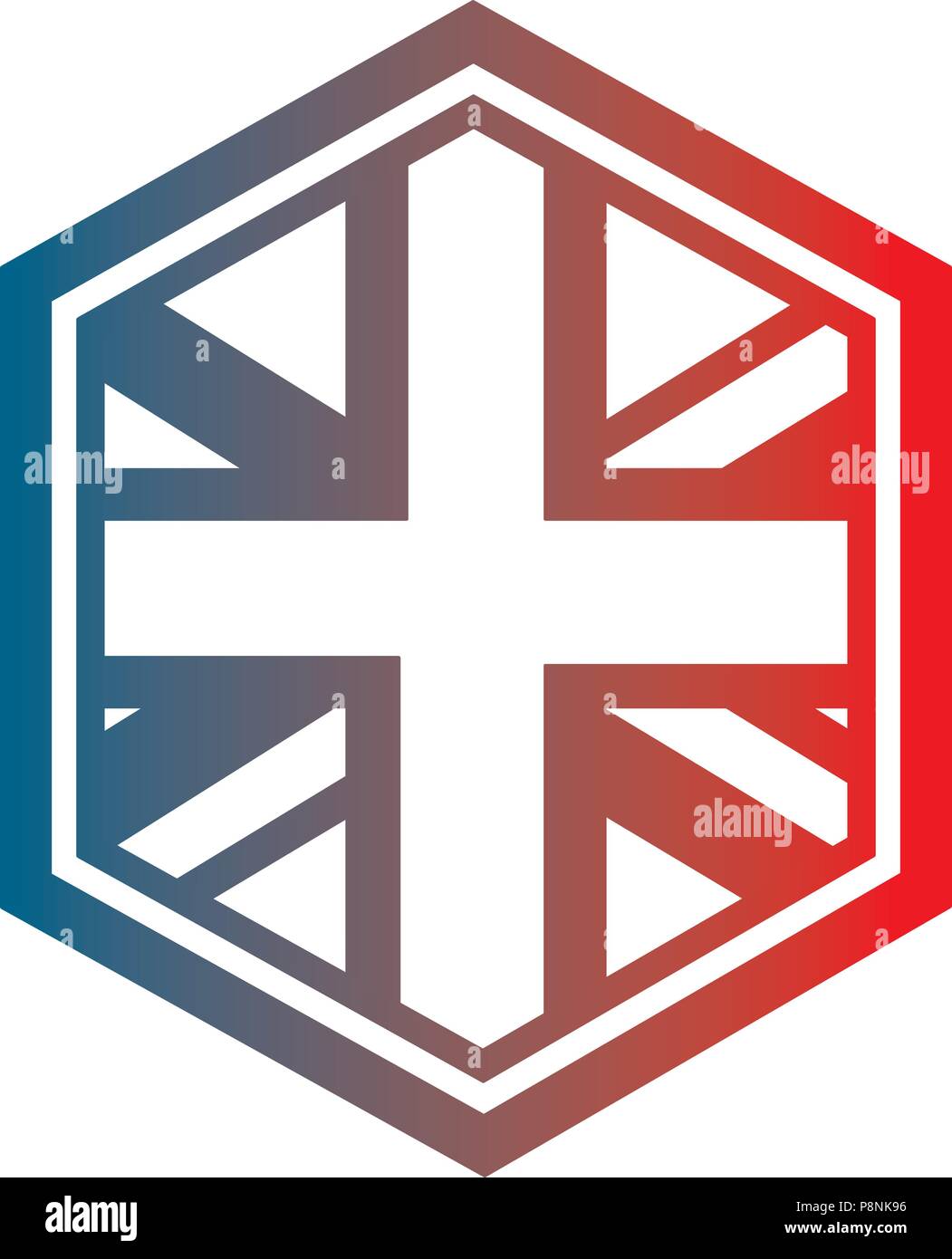 united kingdom flag shield classic vector illustration gradient design ...