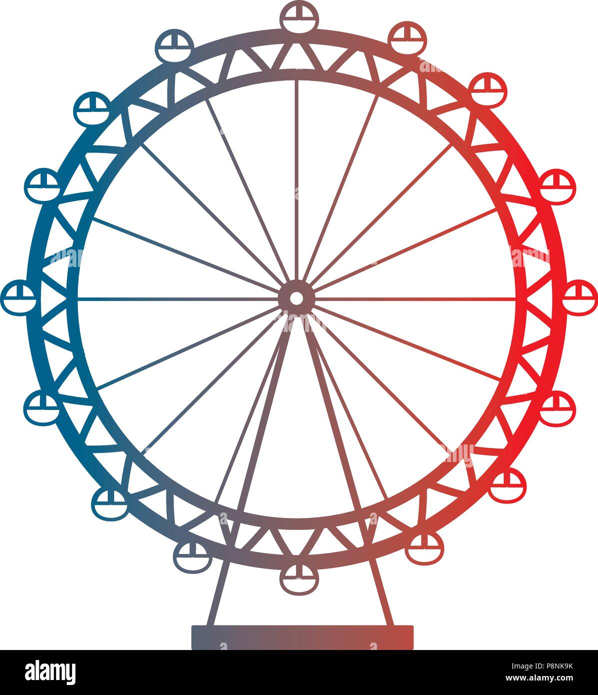 london eye wheel landmark england vector illustration gradient design ...