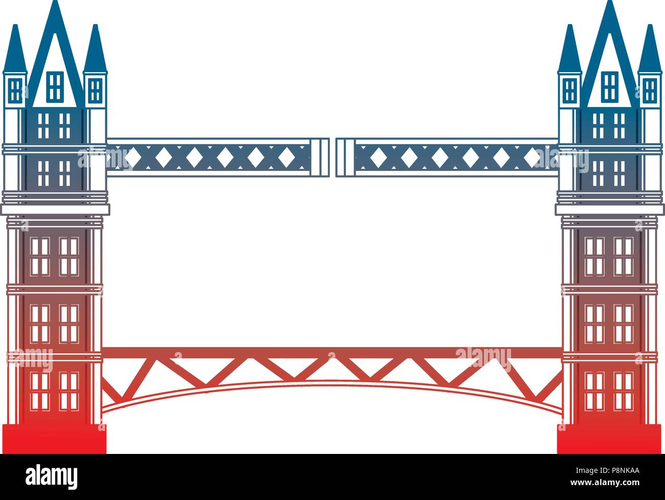 london bridge antique landmark england vector illustration gradient ...