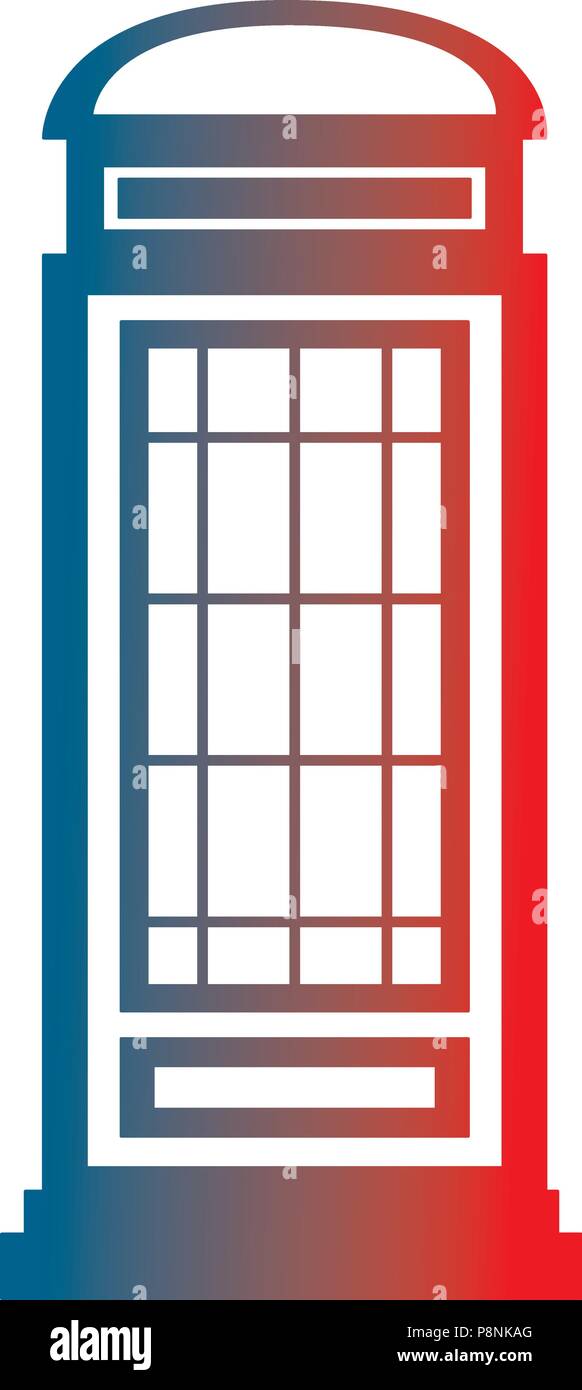 london telephone box classic design vector illustration gradient design ...