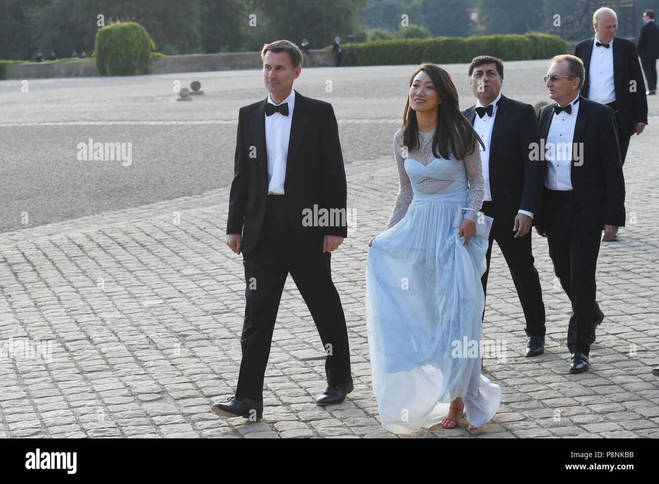 Foreign Secretary Jeremy Hunt and his wife Lucia arrive at Blenheim ...