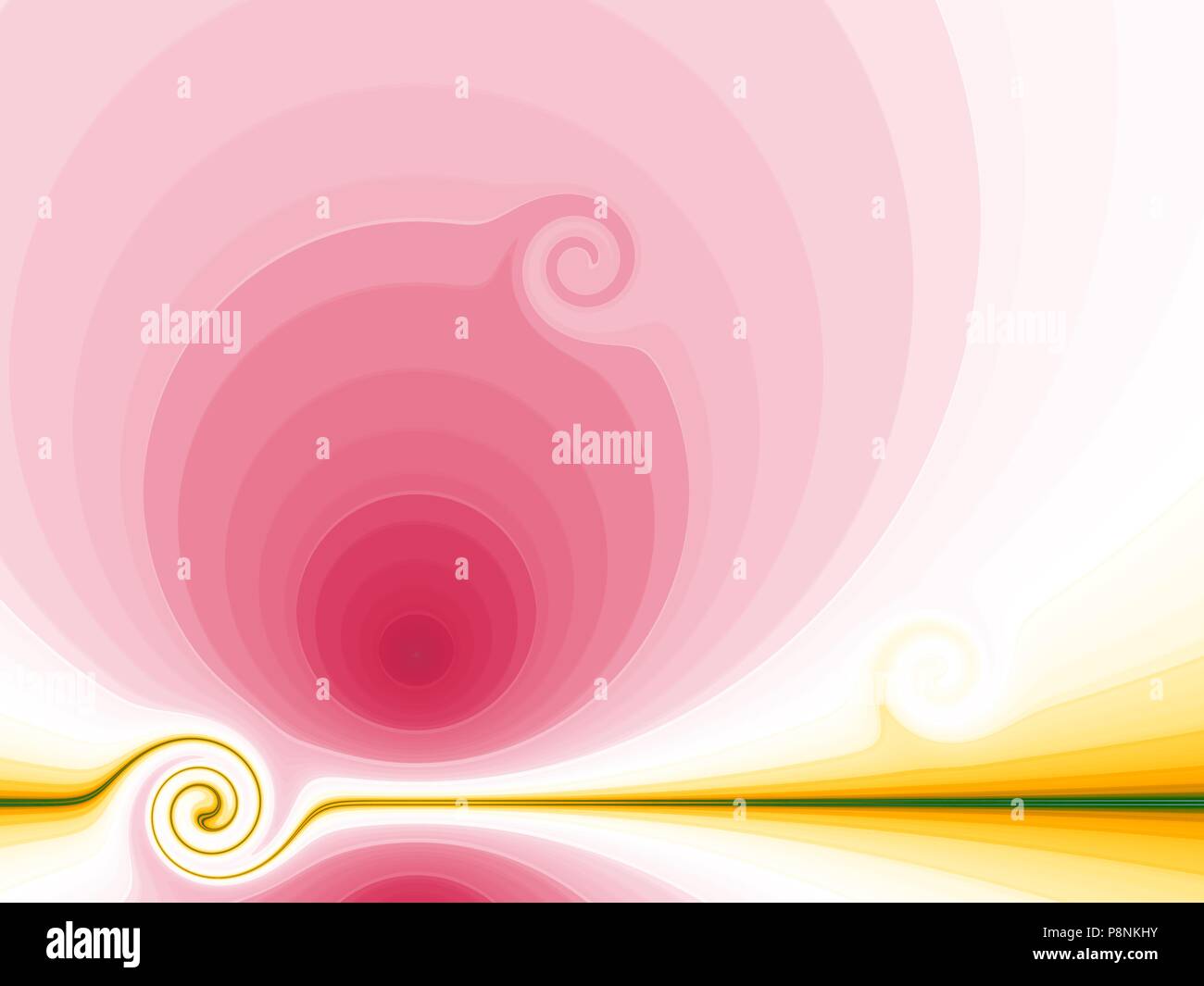 Pink background with stylized sun Stock Photo - Alamy