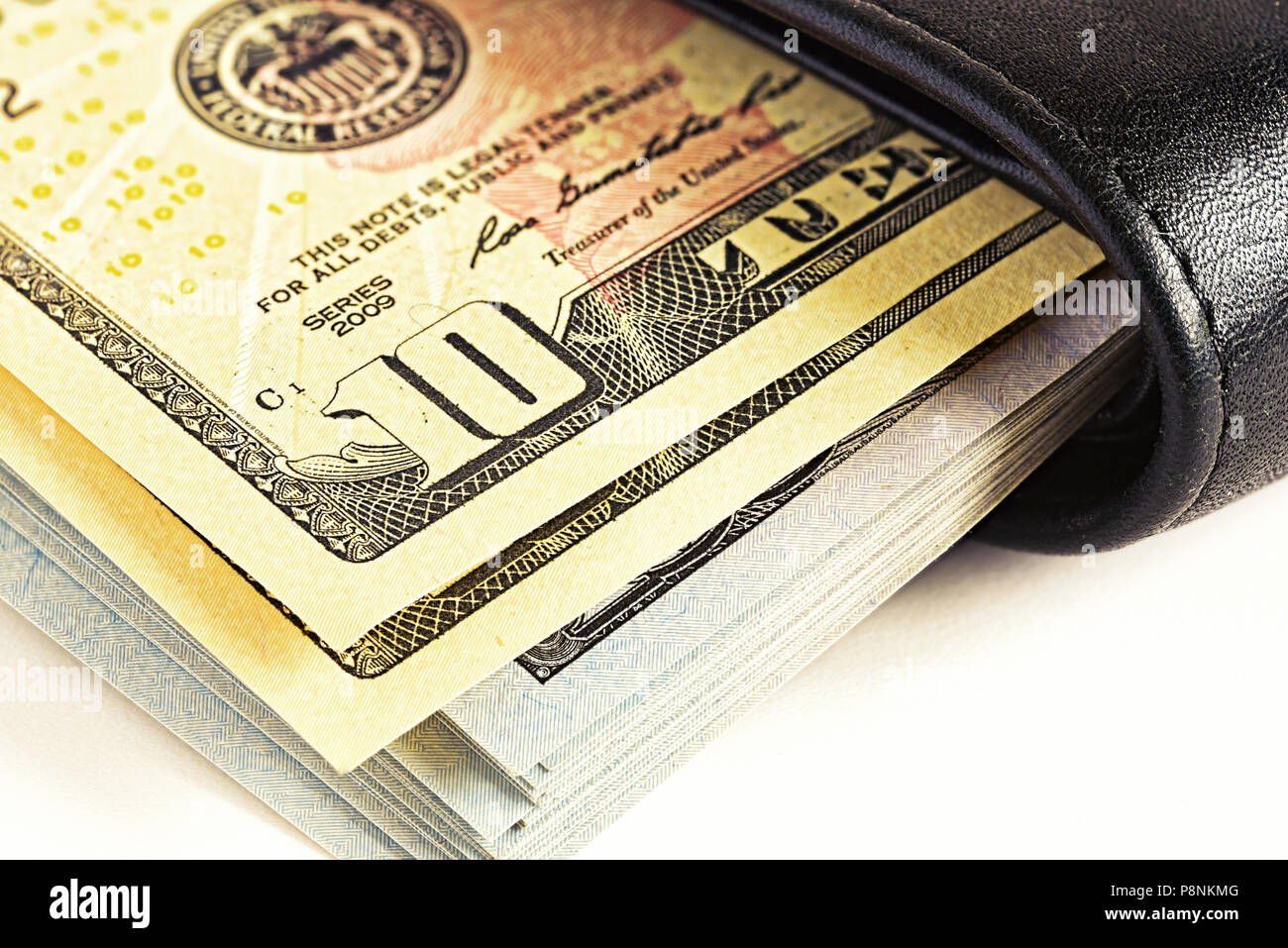 Money stack in wallet hi-res stock photography and images - Alamy