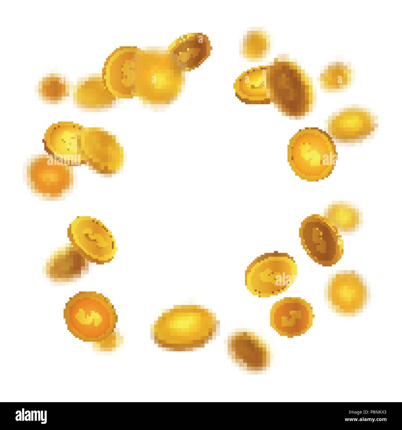 Illustration coins falling from hi-res stock photography and images - Alamy