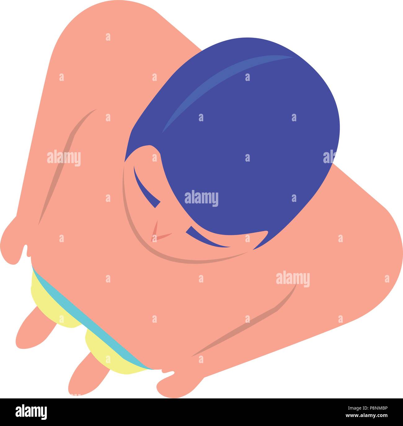 man with swimsuit character vector illustration design Stock Vector ...