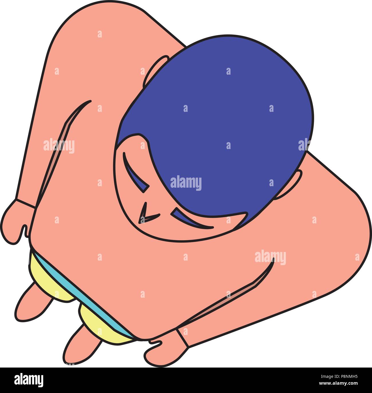 man with swimsuit character vector illustration design Stock Vector ...