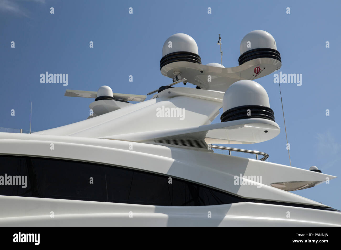 Super yacht radar domes hi-res stock photography and images - Alamy