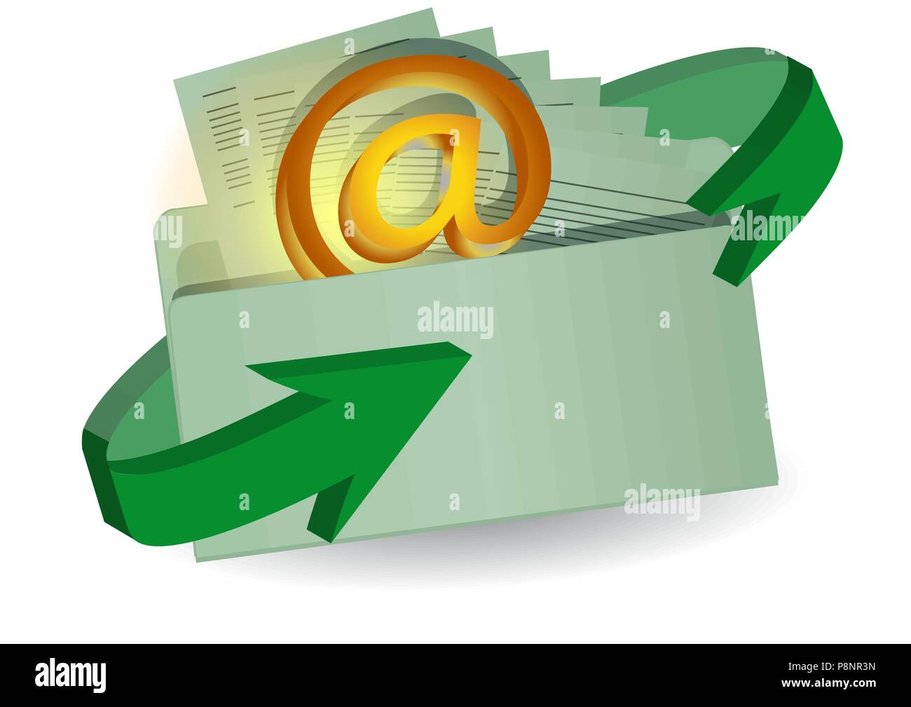 envelope and email sign isolated on white Stock Vector Image & Art - Alamy
