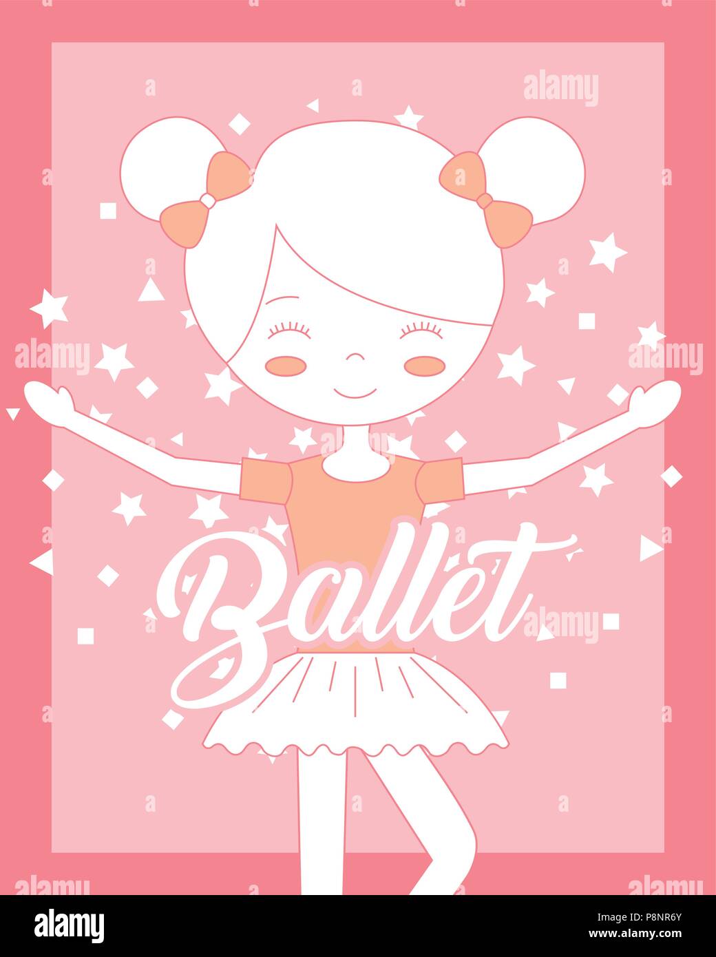 beautiful ballerina ballet cartoon character Stock Vector Image & Art ...
