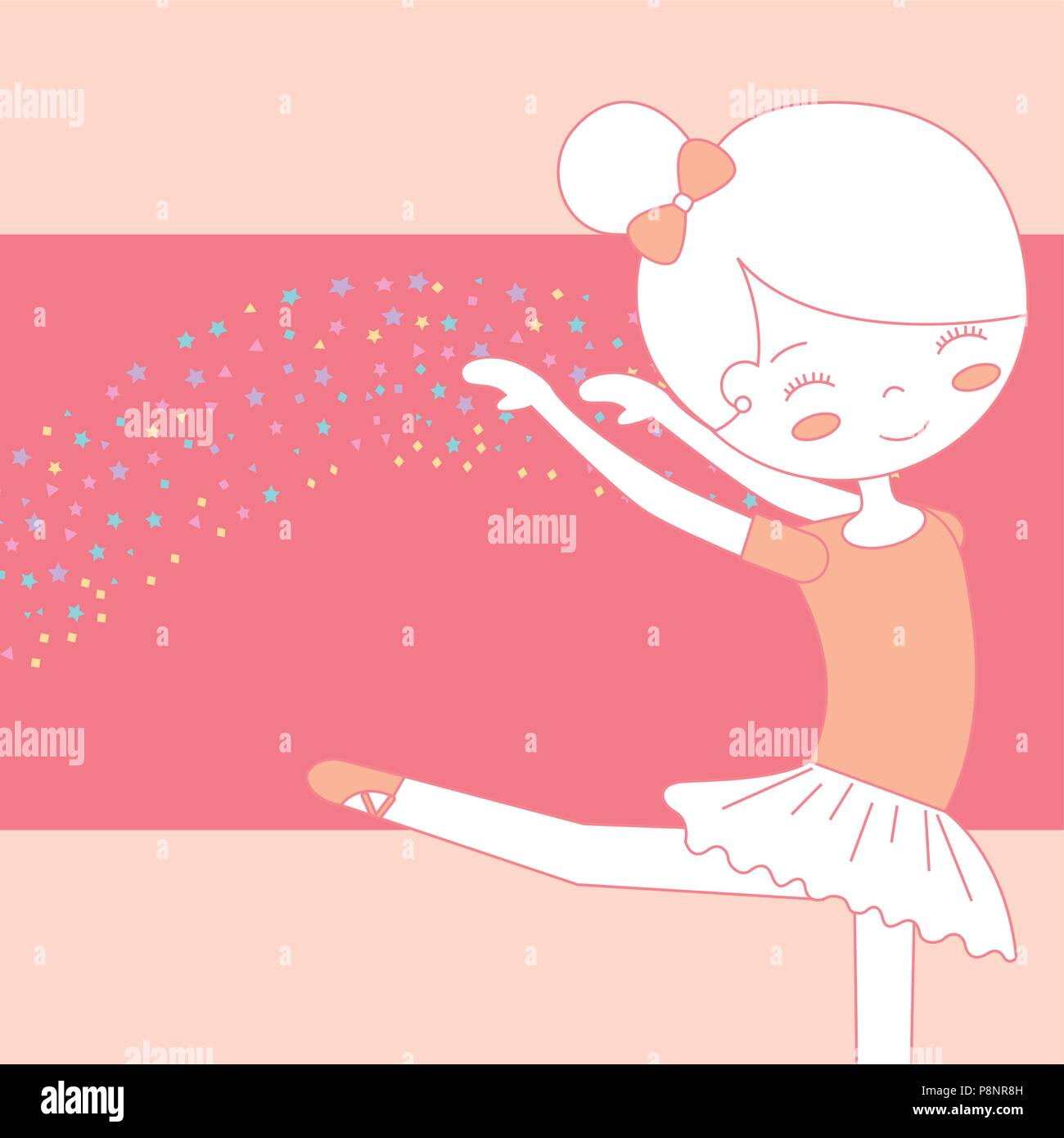 Beautiful Ballerina Dancing Ballet Gracefully Stock Vector Image And Art