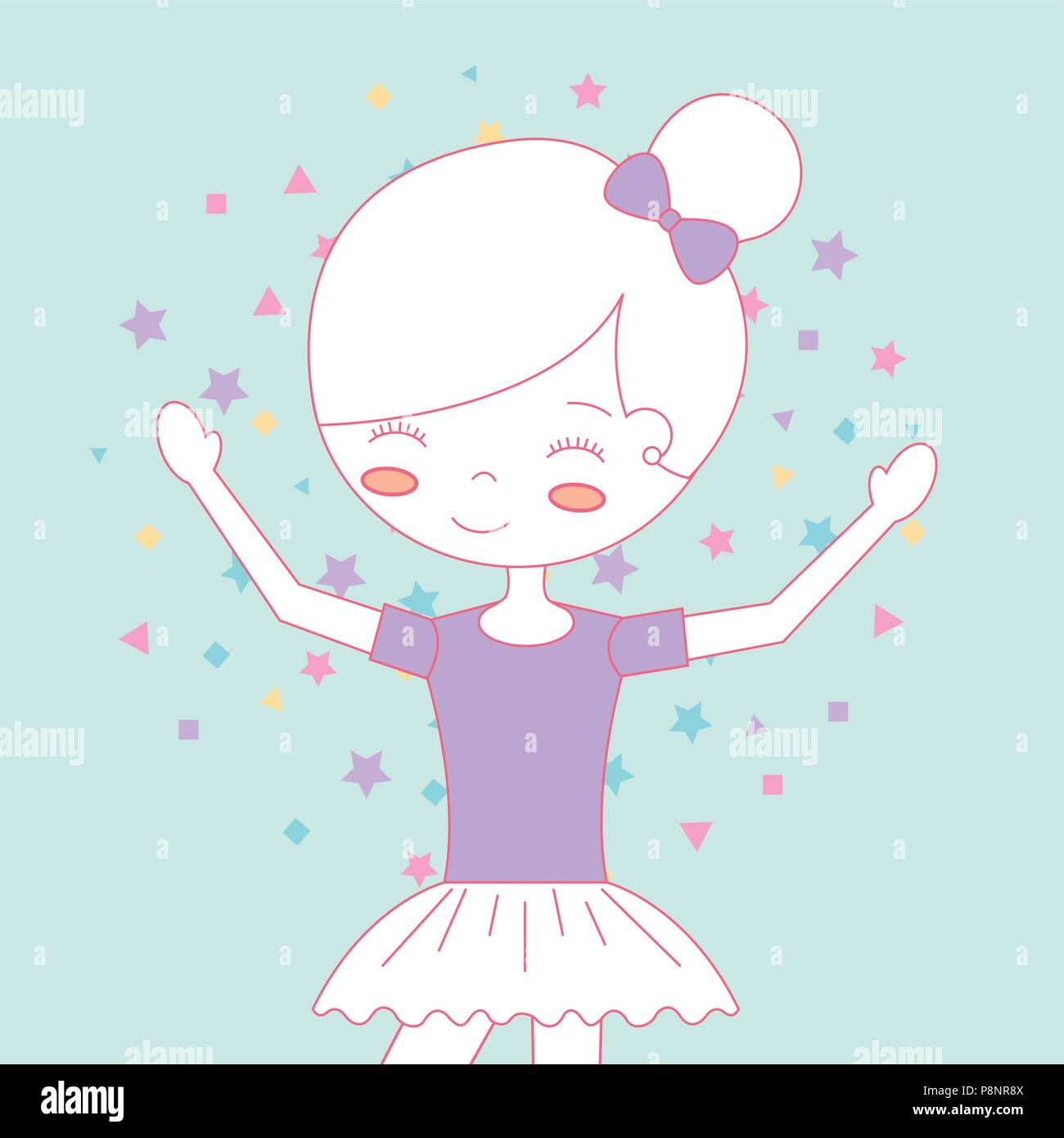beautiful ballerina ballet cartoon character Stock Vector Image & Art ...
