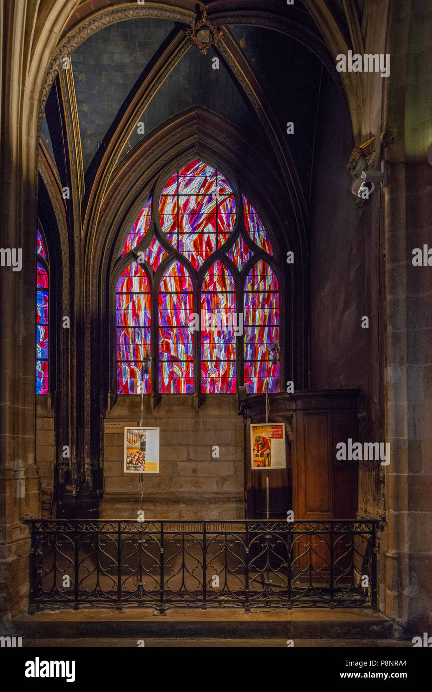 A modern stained glass window by Jean René Bazaine,inspired by the 7 ...